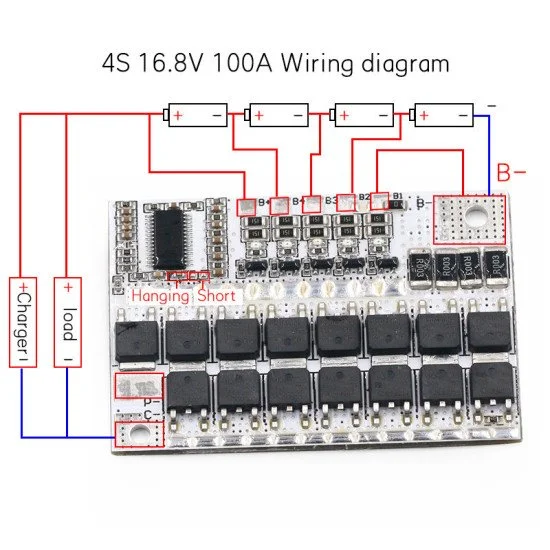 Mạch sạc và bảo vệ pin BMS 3S/4S/5S 3.2V 50A - dke.vn - Cần Thơ